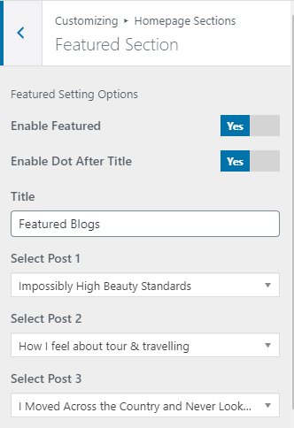 Featured Section - Shark Themes