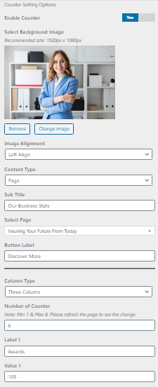 Counter Section - Shark Themes