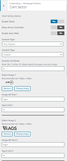 Client Section - Shark Themes