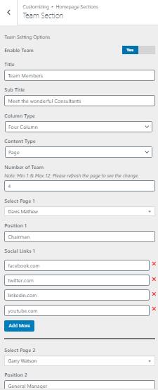 Team Section - Shark Themes