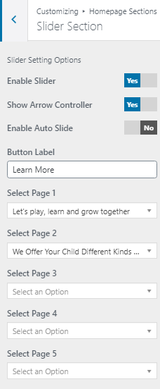 Slider Section - Shark Themes