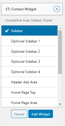 ST: Contact Widget - Shark Themes