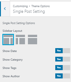 Single Post Setting - Shark Themes
