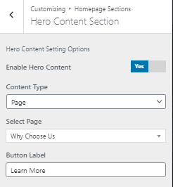 Hero Content Section - Shark Themes