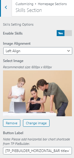 Skills Section - Shark Themes