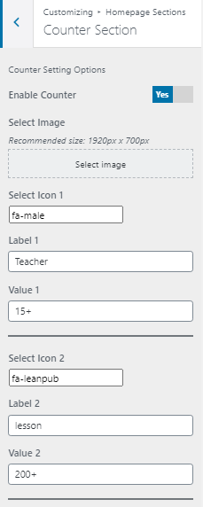Counter Section - Shark Themes