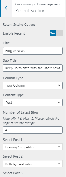 Recent Section - Shark Themes