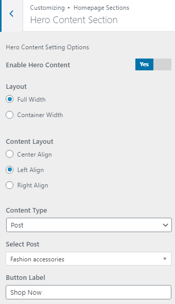 Hero Content Section - Shark Themes