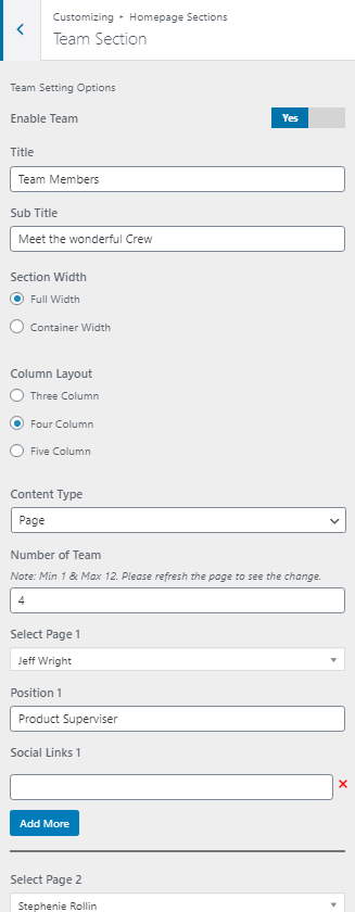 Team Section - Shark Themes