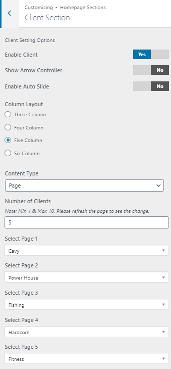 Client Section - Shark Themes