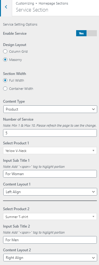 Service Section - Shark Themes
