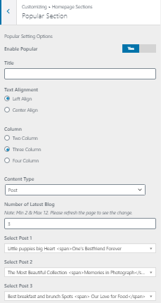 Popular Section - Shark Themes