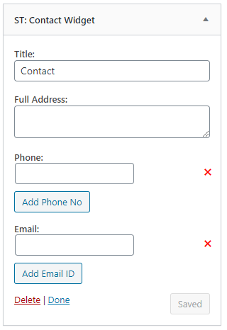ST: Contact Widget - Shark Themes