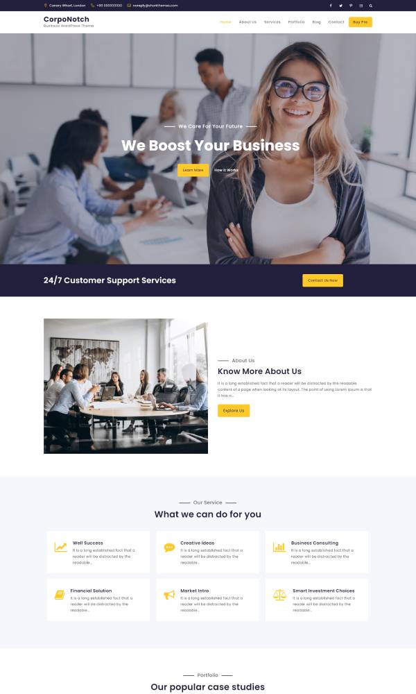 CorpoNotch Demo - Shark Themes