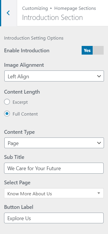 Introduction Section - Shark Themes