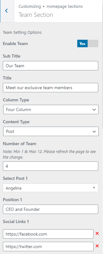 Team Section - Shark Themes