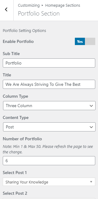 Portfolio Section - Shark Themes