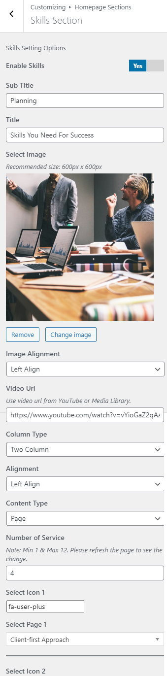 Skills Section - Shark Themes