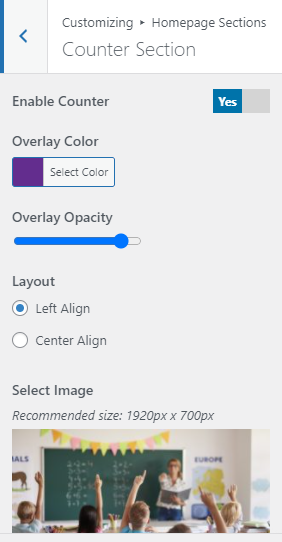Counter Section - Shark Themes