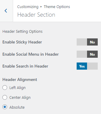 Header Section - Shark Themes