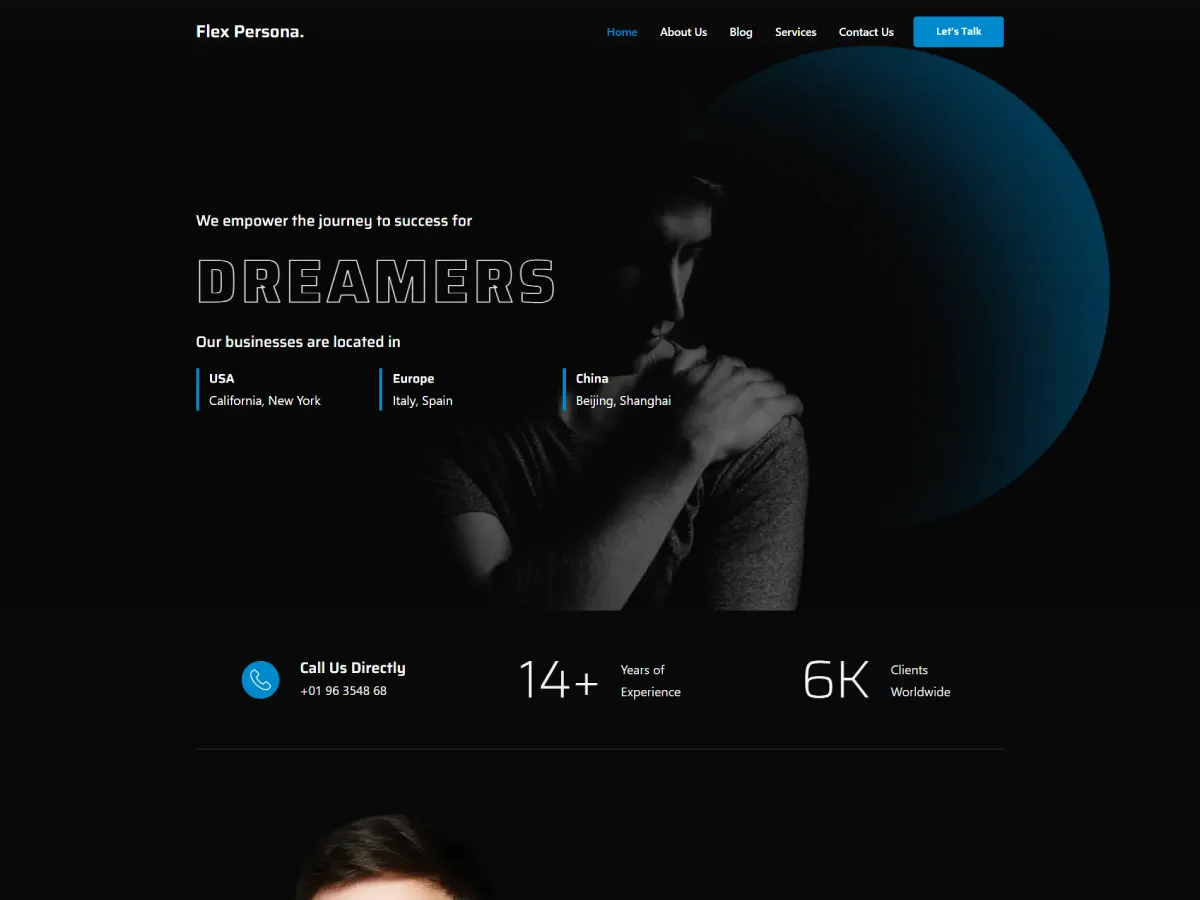 Flex Persona: A Sleek, Dark Minimal WordPress Theme for Elegant Digital ...
