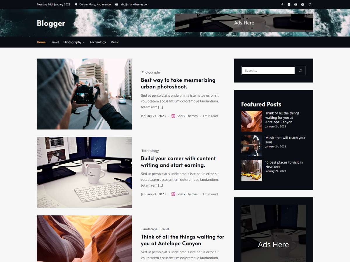 Yuma Blogger - Shark Themes